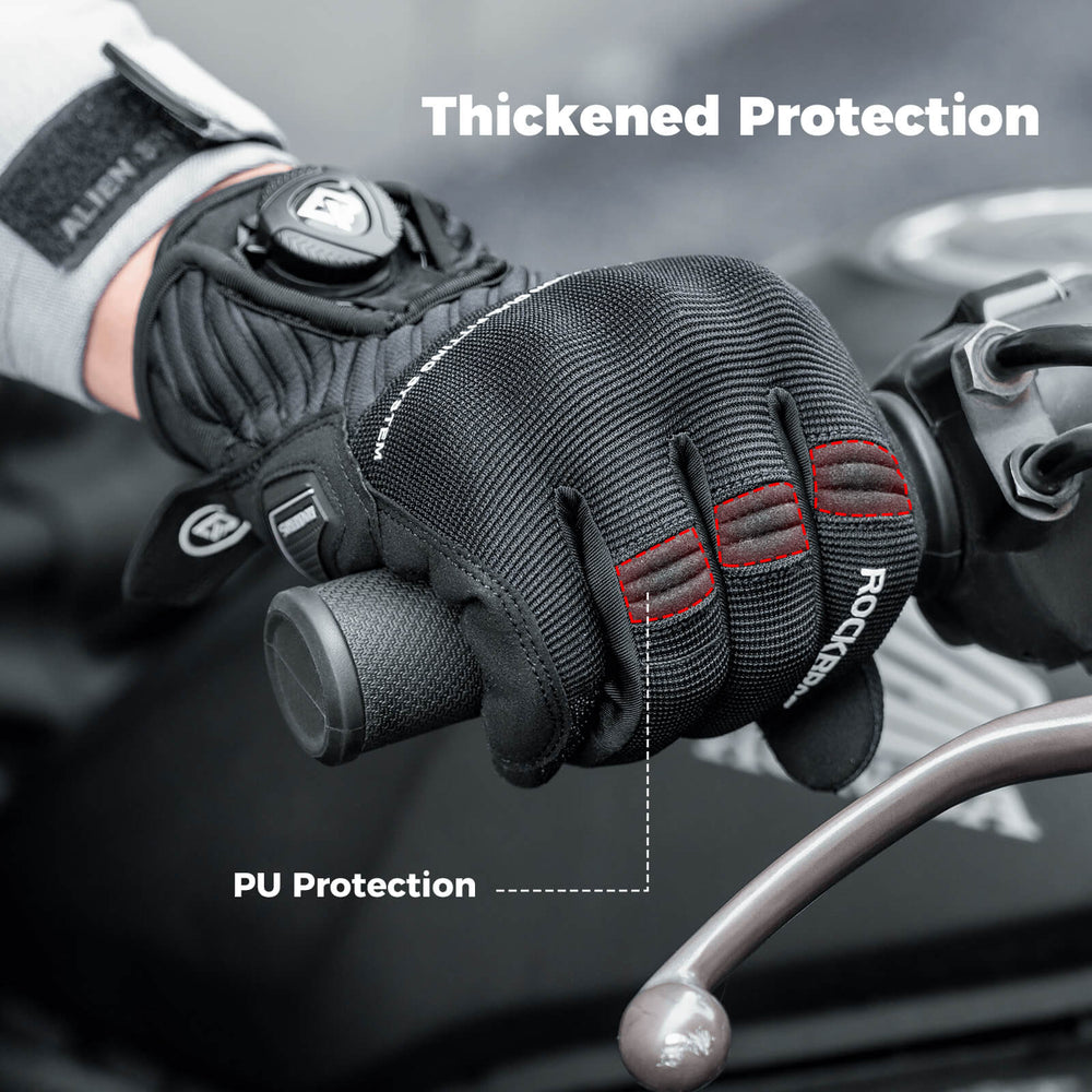 Full Finger Cycling Gloves Touchscreen Breathable Flexible Padded