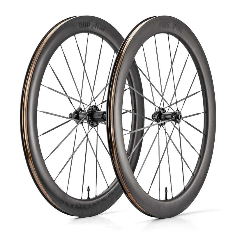 ROCKBROS 700c Carbon Fiber Disc Brake Wheelset - 55mm Lightweight ...