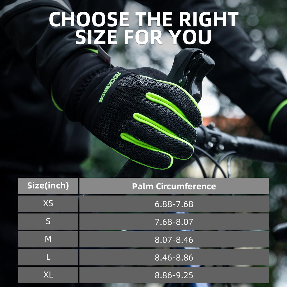 ROCKBROS Winter Cycling Gloves, Windproof Thermal Touchscreen Gloves f