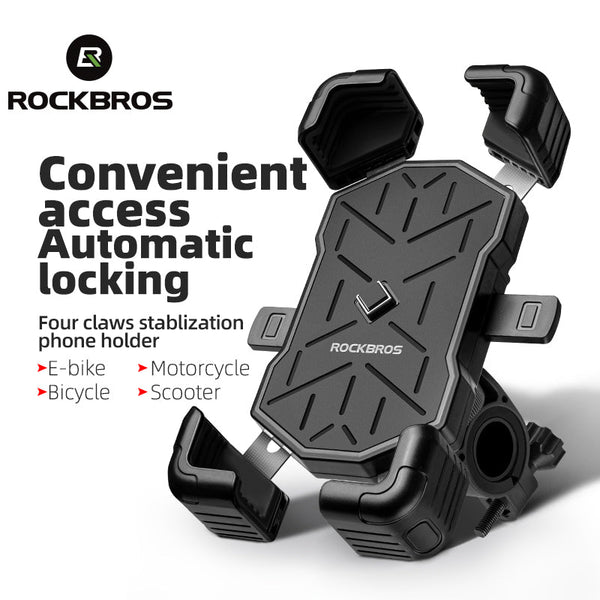 ROCKBROS 360° Adjustable Quick Release Motorcycle Phone Holder