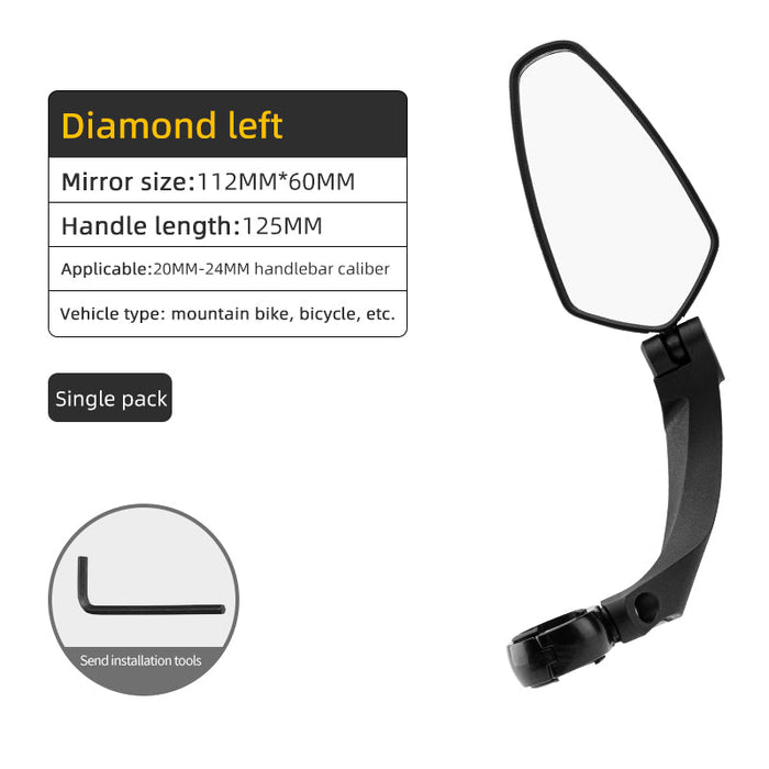 ROCKBROS Bike Rear View Mirror Handlebar eBike Mirror Mountain Bike Bi