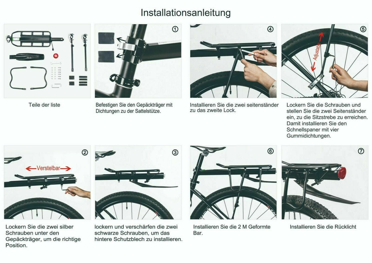 ROCKBROS Rear Pannier Bike Rack with Fender