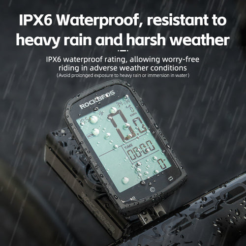 ROCKBROS Wireless Bike Computer - ANT+ Bluetooth, Multi-GPS, Waterproo