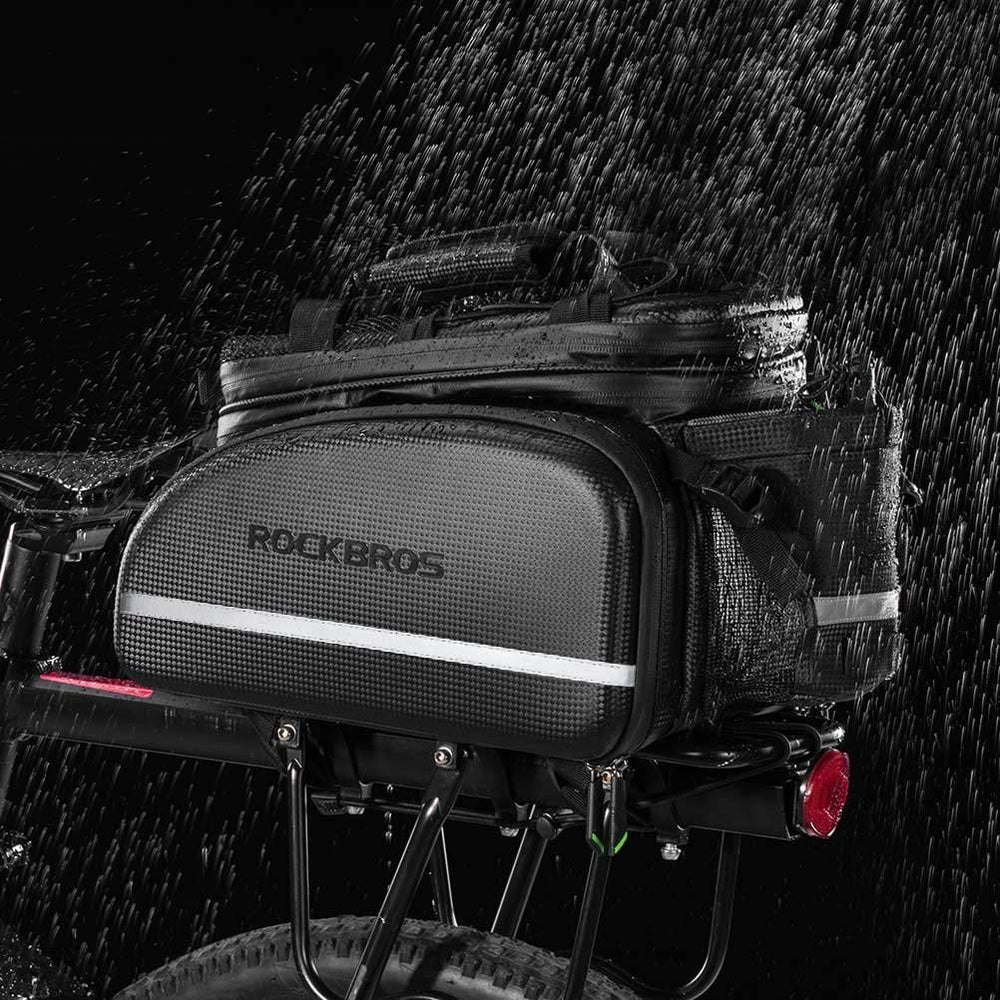 ROCKBROS 34L Expandable Bike Rack Bag: Waterproof & Multifunctional
