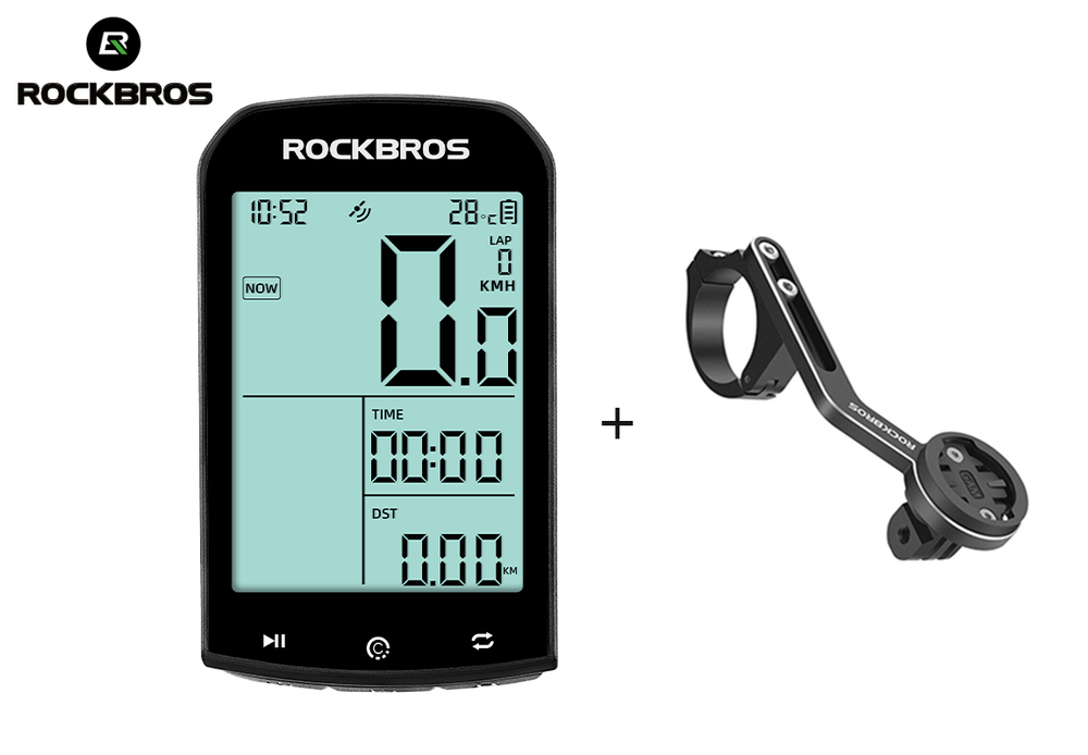 ROCKBROS Wireless Bike Computer - ANT+ Bluetooth, Multi-GPS, Waterproo